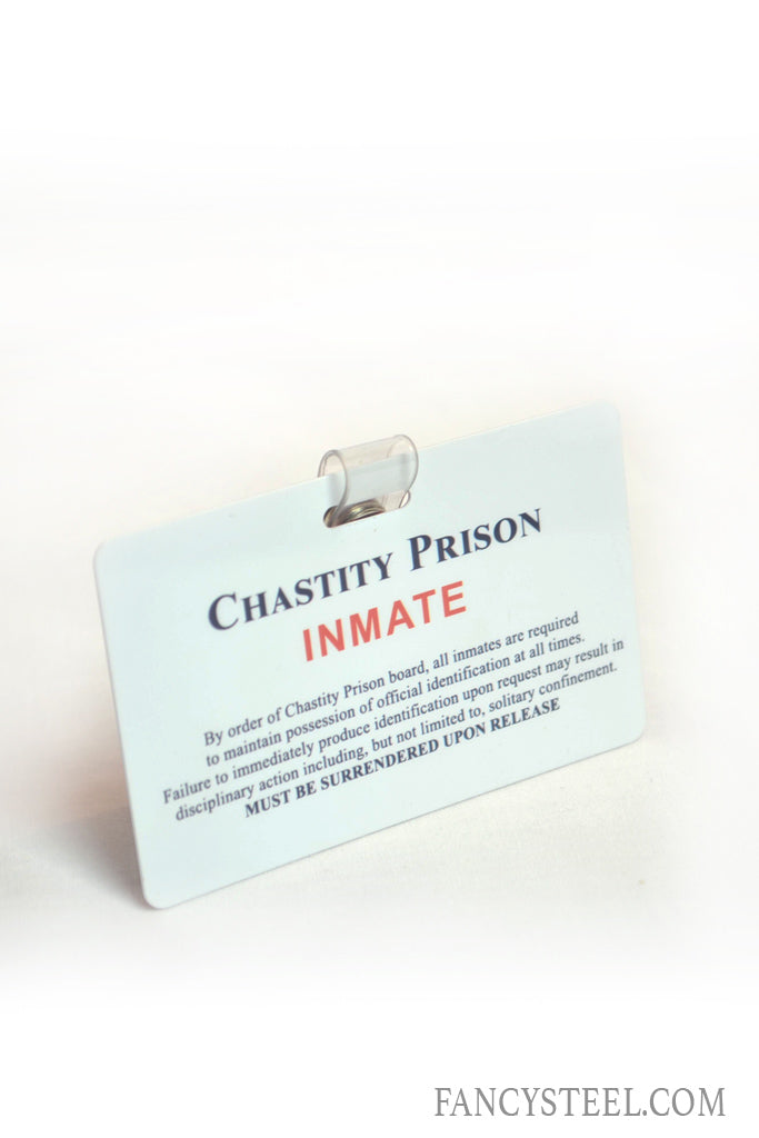 Chastity Prison ID Badge – Fancy Steel