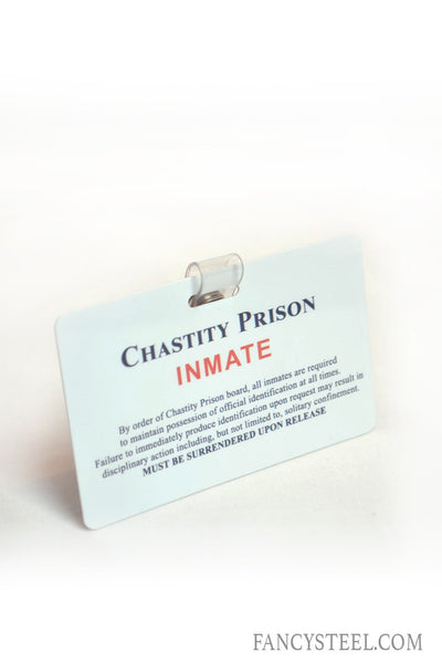 Chastity Prison ID Badge – Fancy Steel